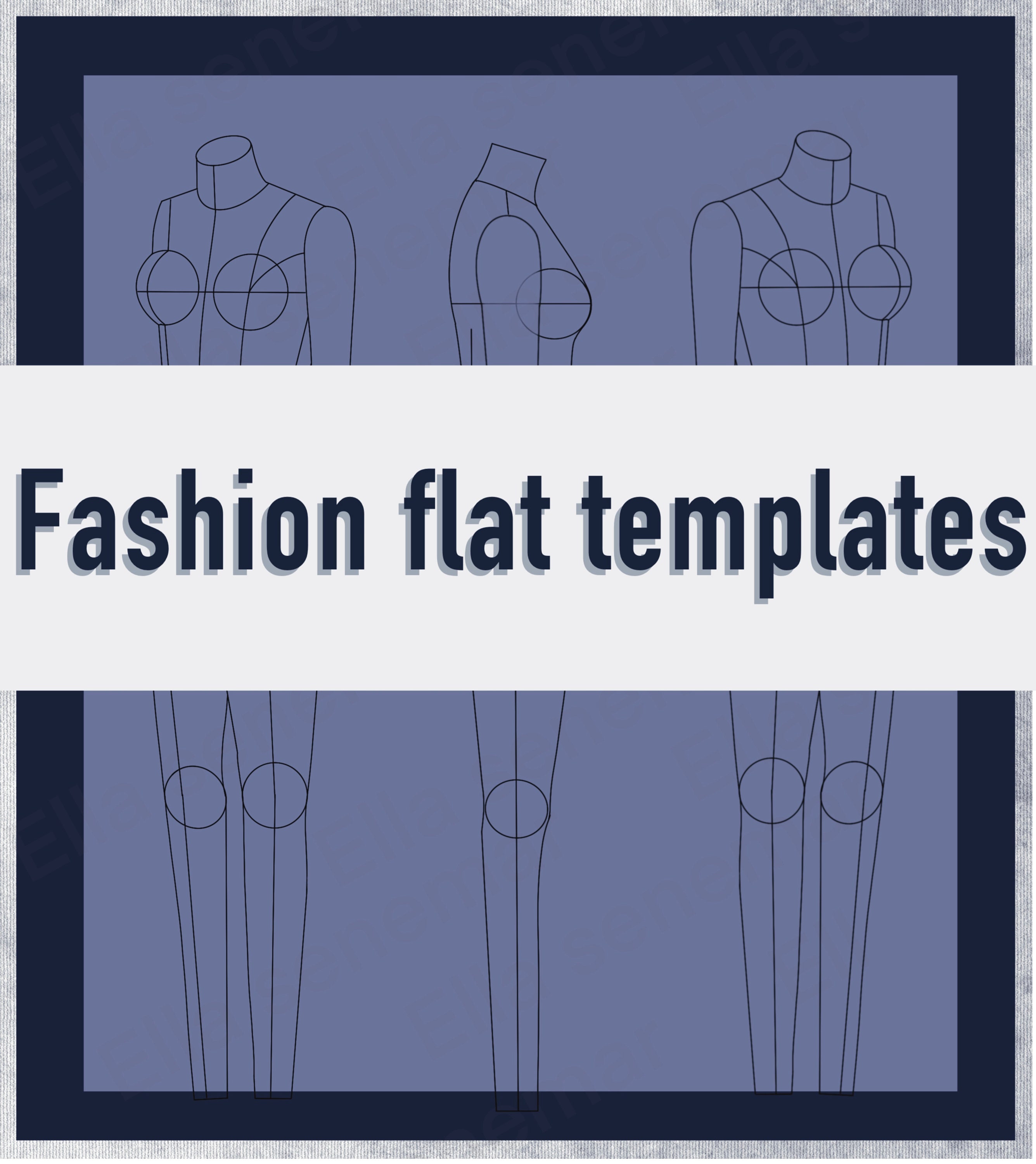 Fashion Flat Templates for Fashion Designer - Etsy
