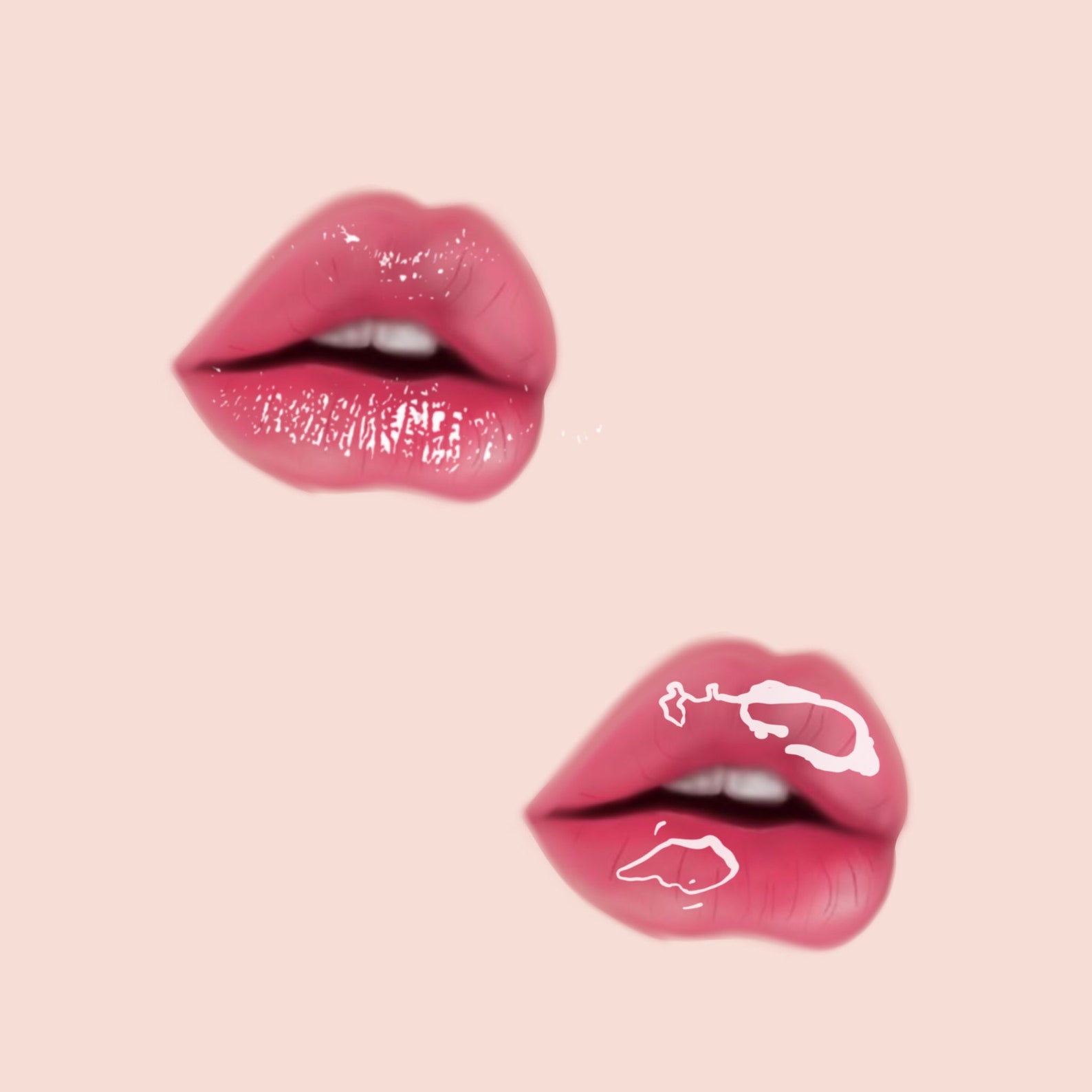 Lip Brushes for Procreate,stamp Brushes for Procreate,glossy Lips - Etsy