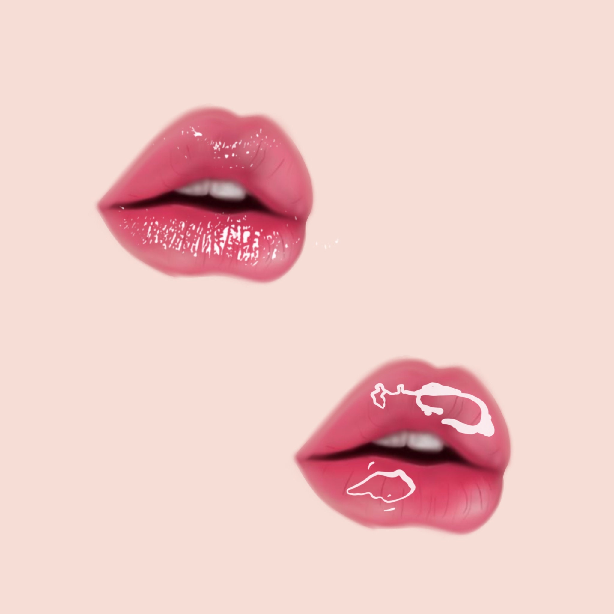 Lip Brushes for Procreate,stamp Brushes for Procreate,glossy Lips - Etsy