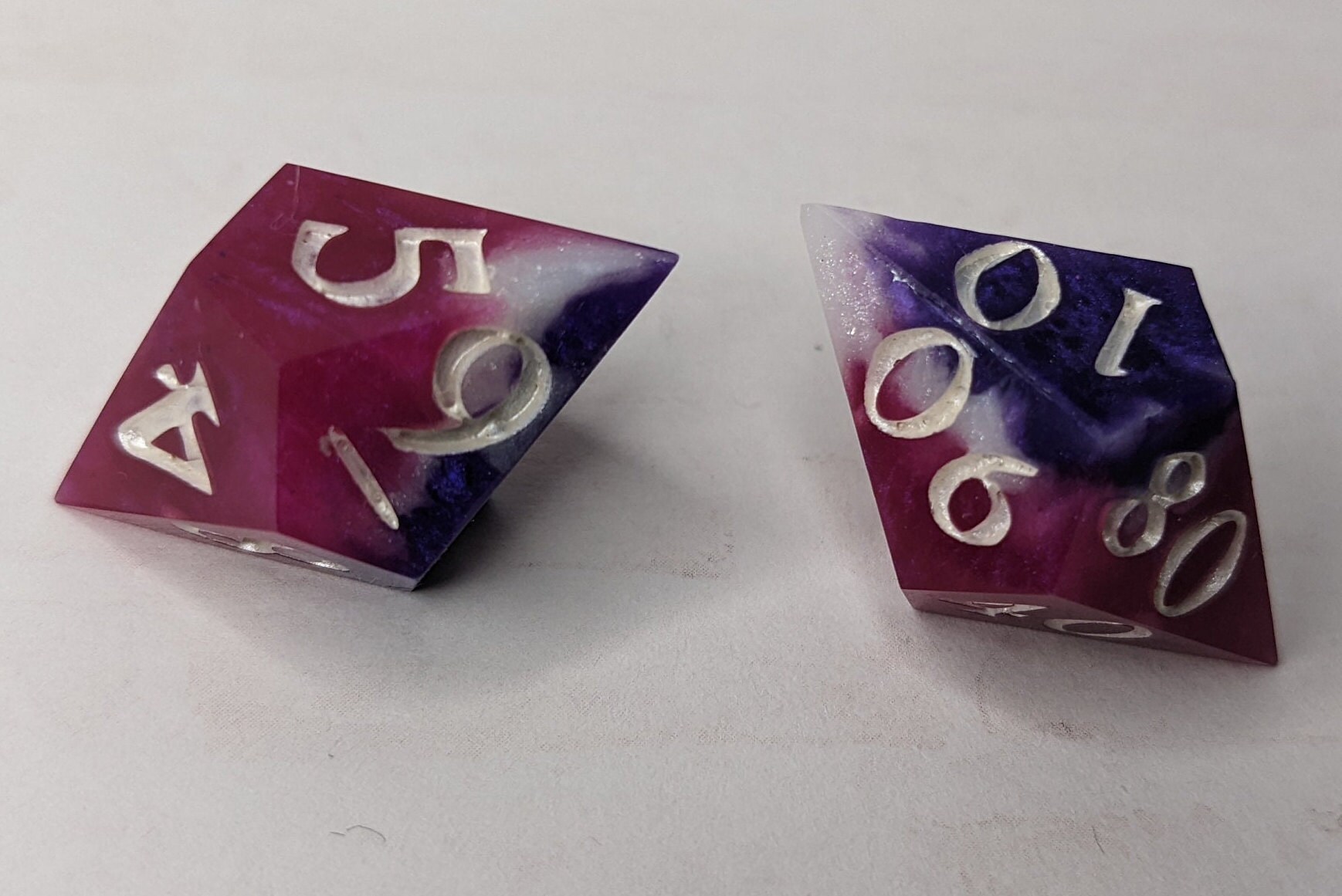 Clouds in the Ether - Handmade 9 Piece RPG Sharp Edge Dice Set - Etsy