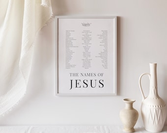 The Names of Jesus Wall Art - Etsy
