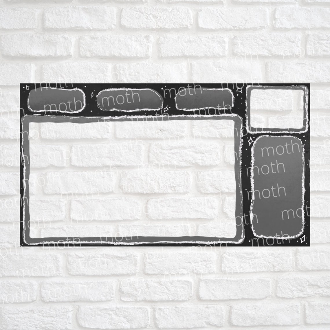 Black Pastel Aesthetic Stream Overlay for Twitch and Youtube - Etsy