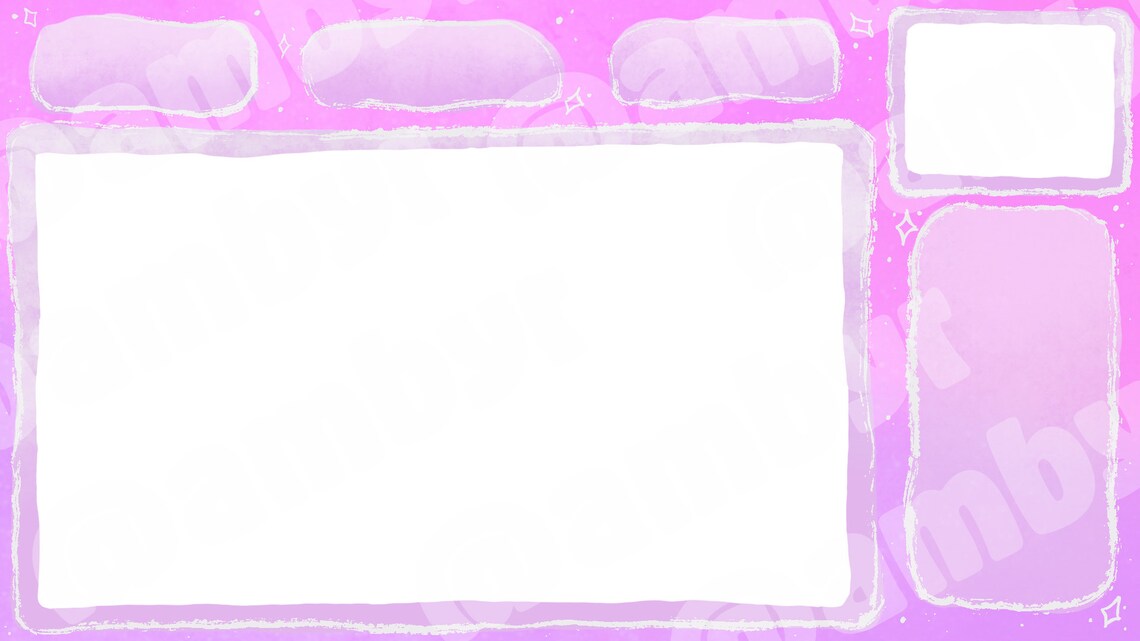 Pink Pastel Stream Overlay for Youtube and Twitch - Etsy