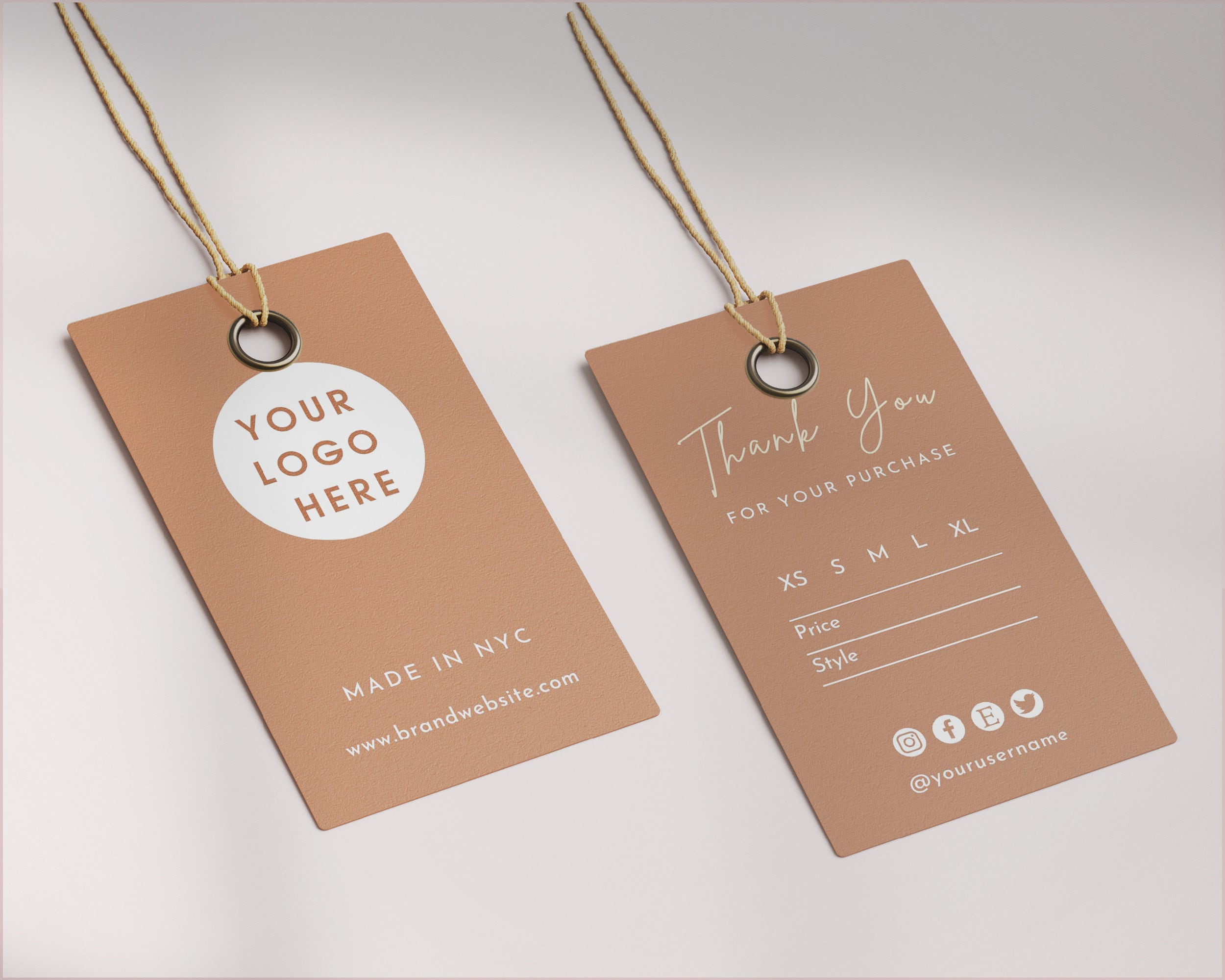 Price Tag Template for Clothing, Boutique Hang Tag Label, Editable ...