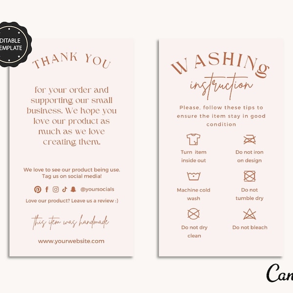 Laundry Thank You Card - Etsy