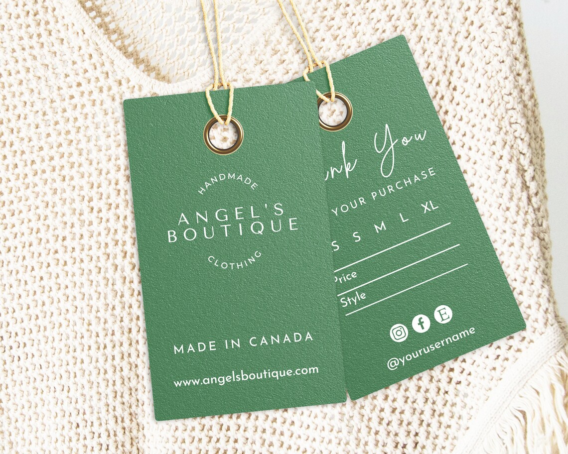 Price Tag Template for Clothing Boutique Hang Tag Label - Etsy