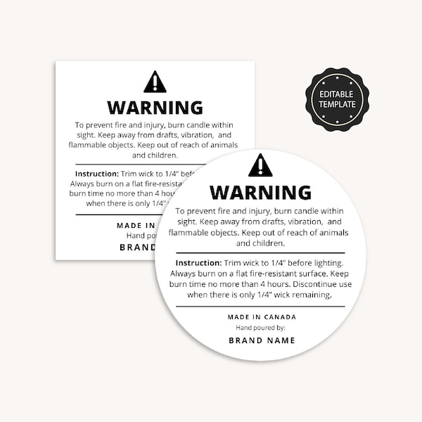Warning Sticker - Etsy