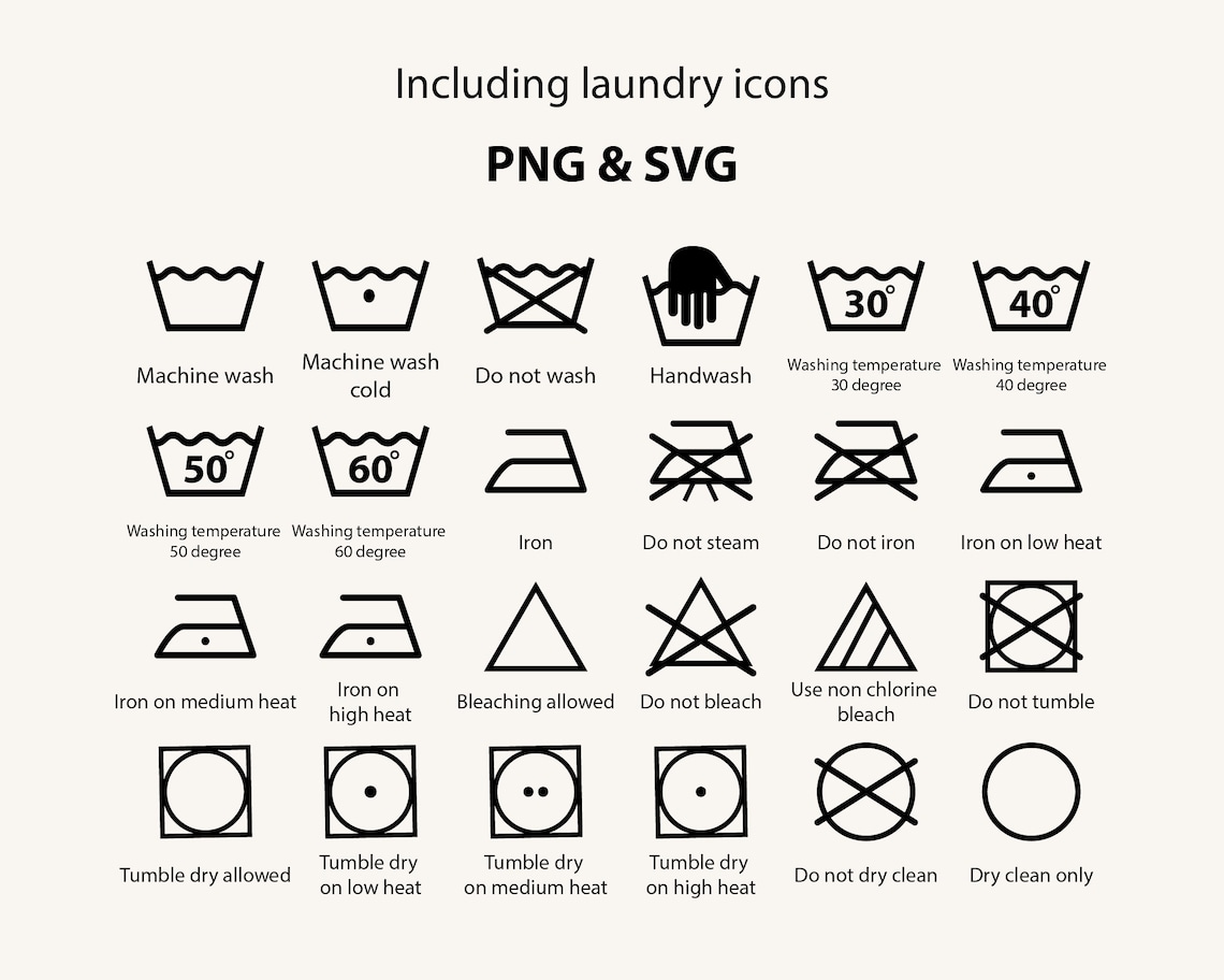 Washing Instruction Card Template, DIY Wash Care for HVT T-shirts ...