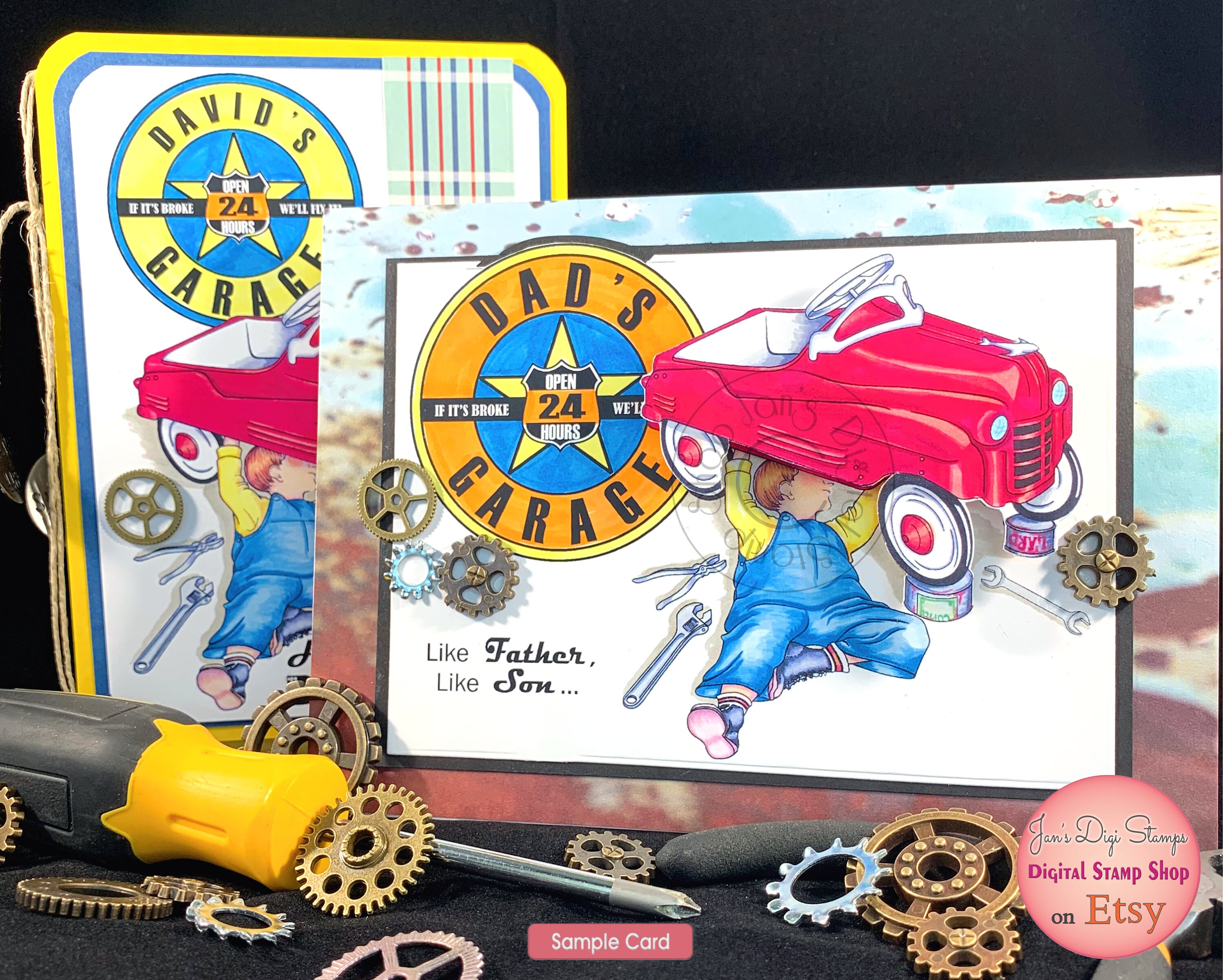 The Mechanic Digital Stamp Set Instant Digital Download - Etsy