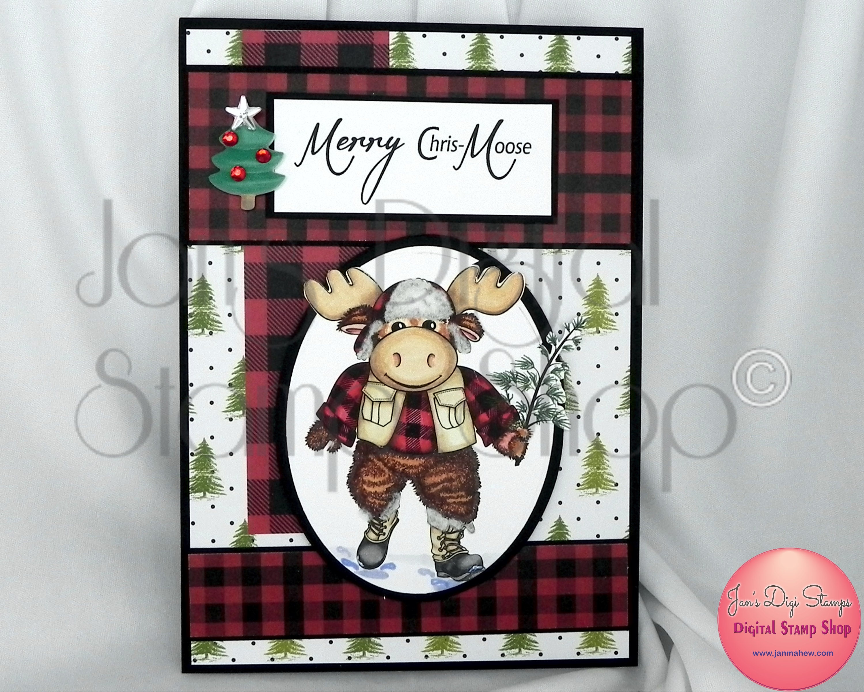 Merry Chris-Moose Digital Stamp Set Instant Digital Download | Etsy