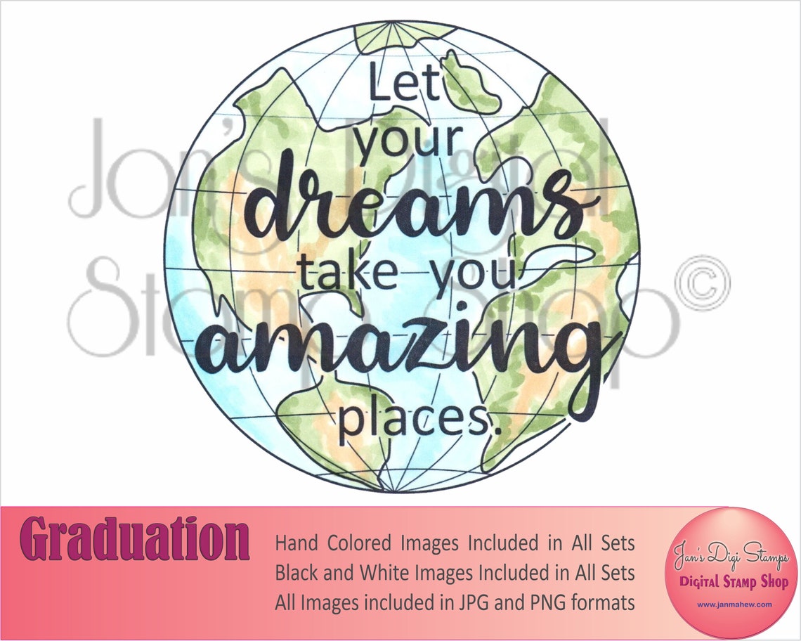 Graduation Digital Stamp Set Instant Digital Download | Etsy