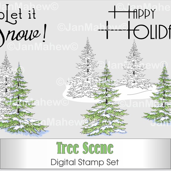 Colored Digital Stamps - Etsy