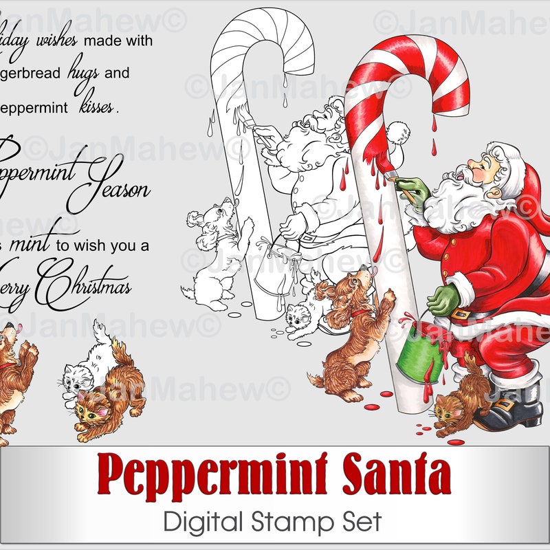 Christmas Digi Stamp - Etsy