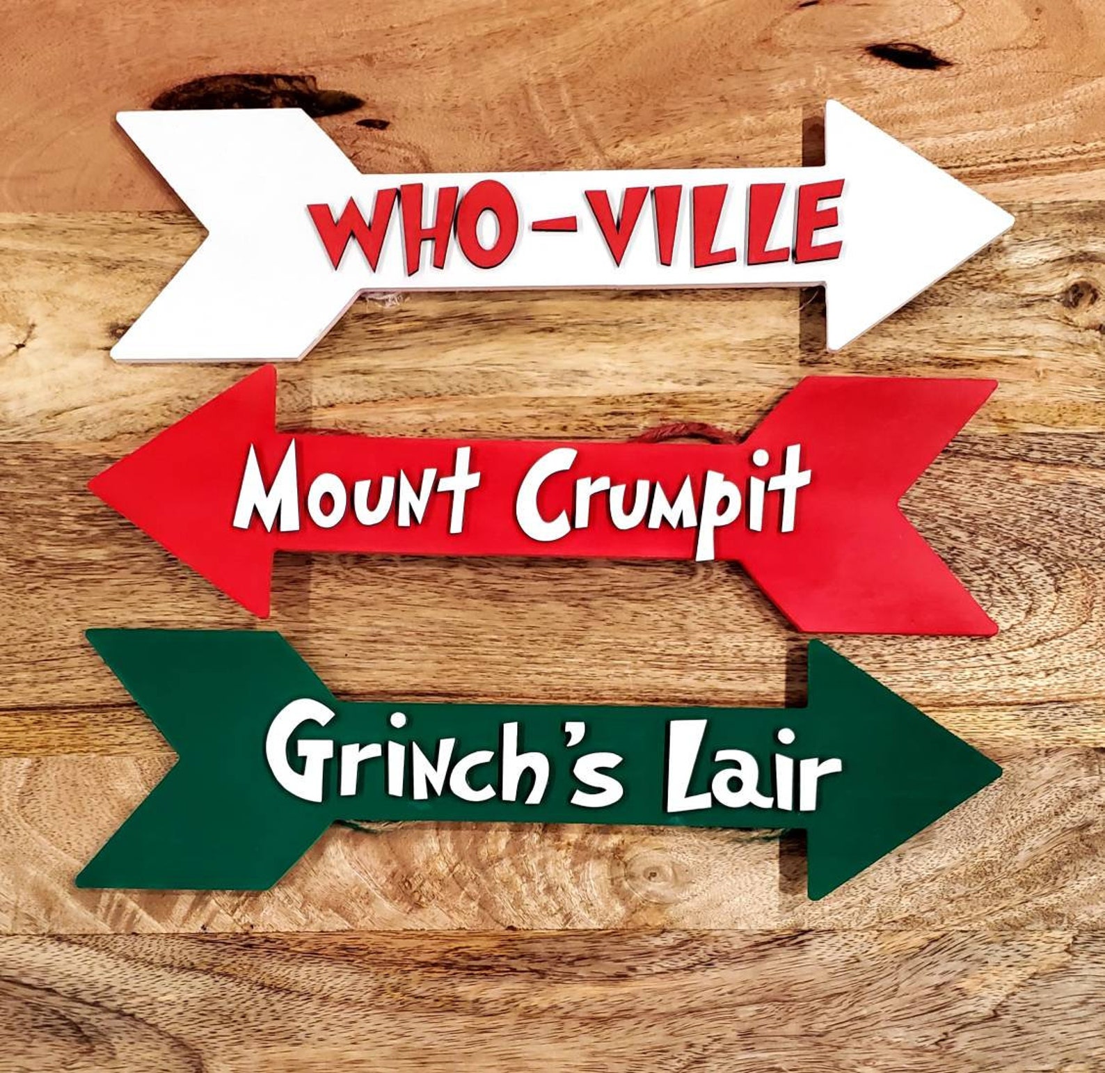 Christmas Wood Sign Who Ville Mount Crumpit Grinchs Lair - Etsy