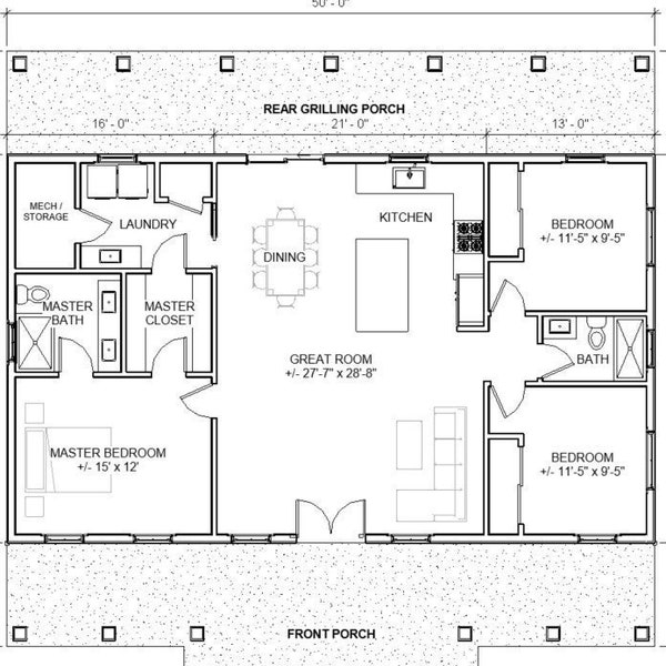 Oak Springs House Plans - Etsy