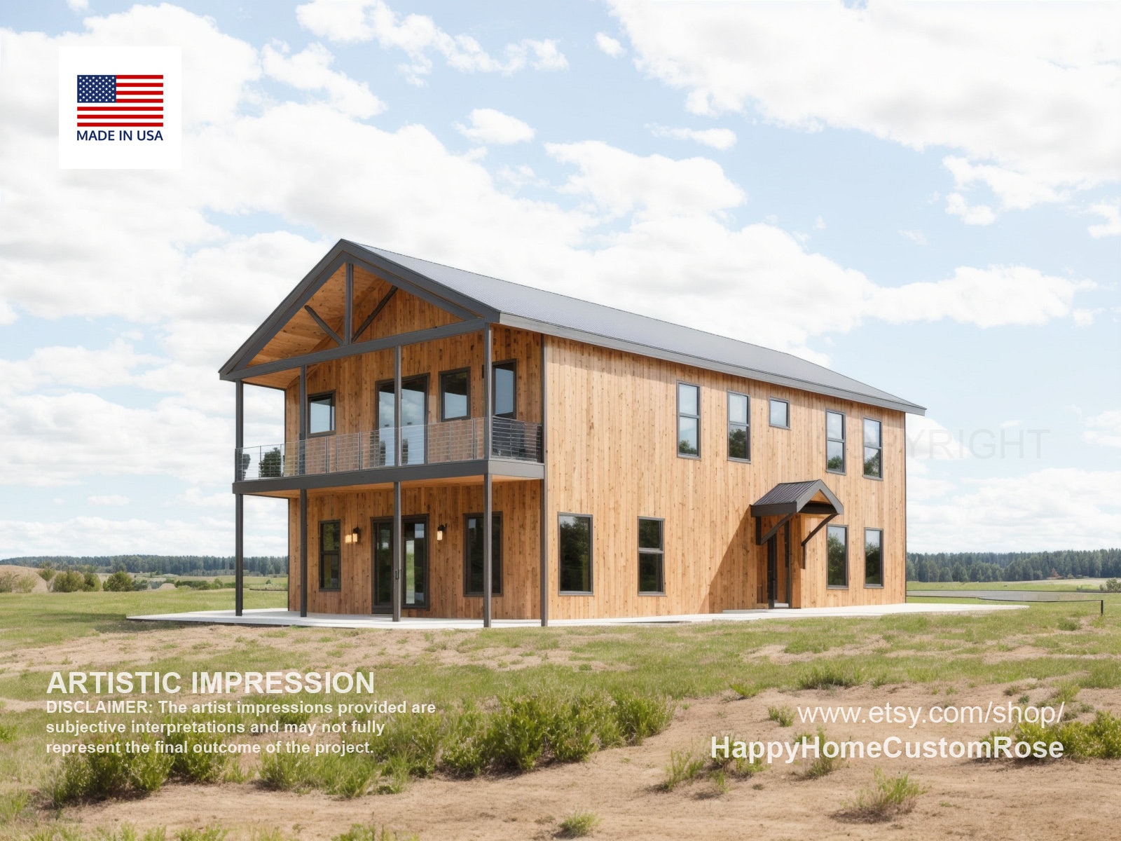 2 Story Barn Looking House