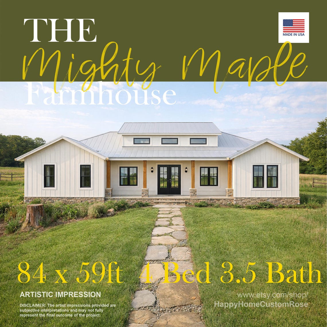Mighty Maple Barndominium Modern House Open Plan Design 84 X 59 - 4 Bed ...