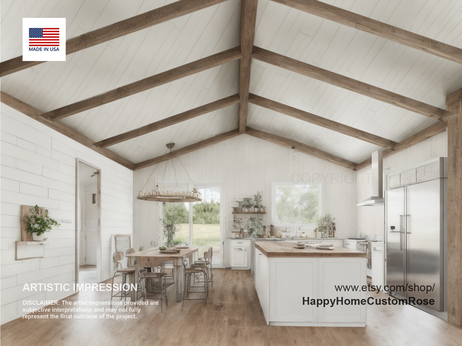 Great Oak Barn Barndominium Modern House Open Plan Design 68 X 38 - 3 ...