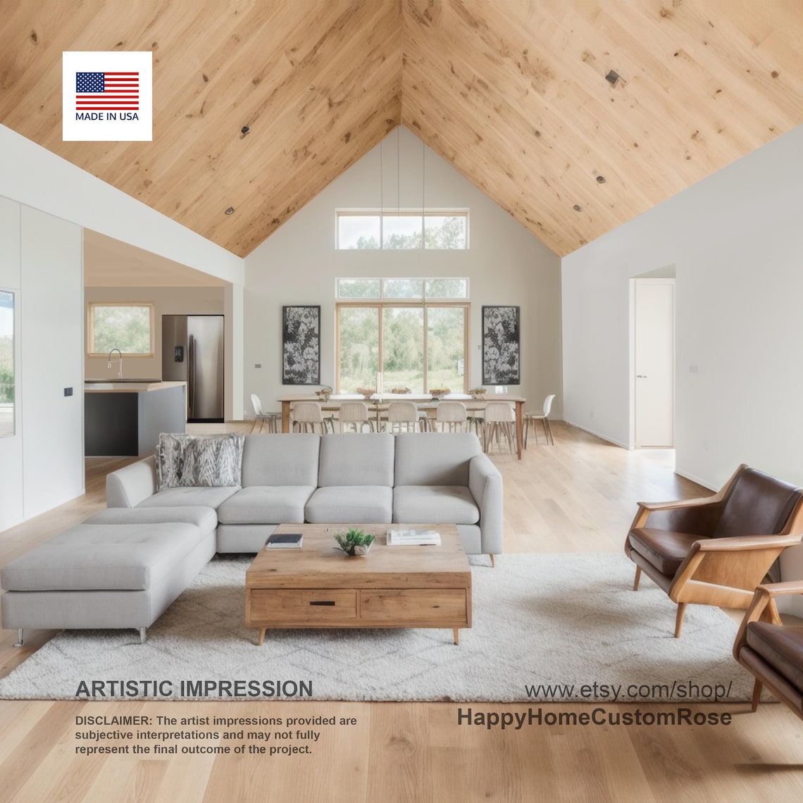 Bold Birch Barndominium Modern House Open Plan Design 54 X 36 - 3 Bed 2 ...