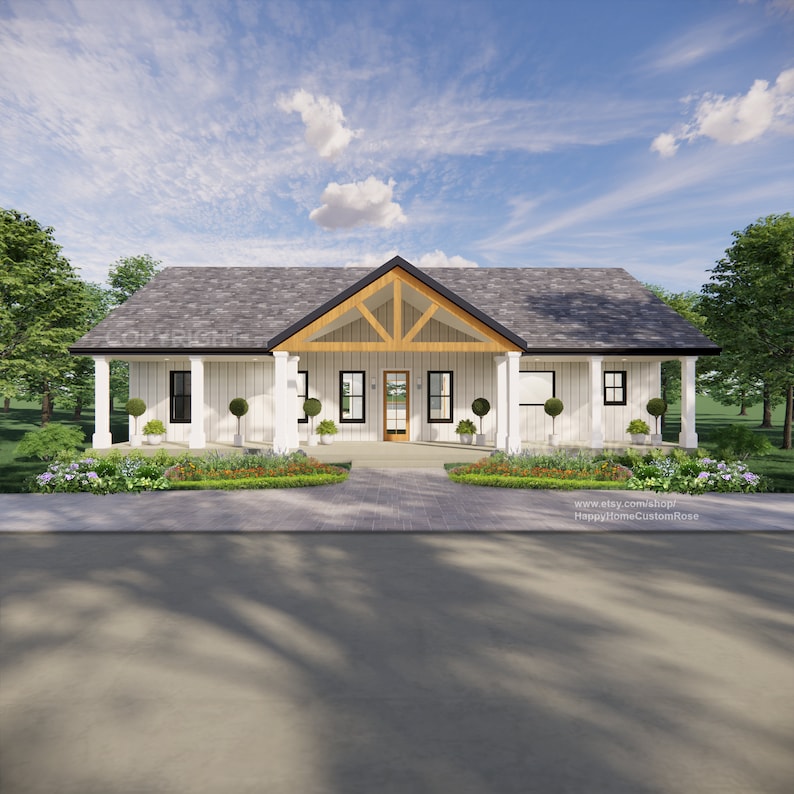 Harvest Farmstead Modern House Open Plan Design 60 X 30 - 3 Bed 2.5 ...