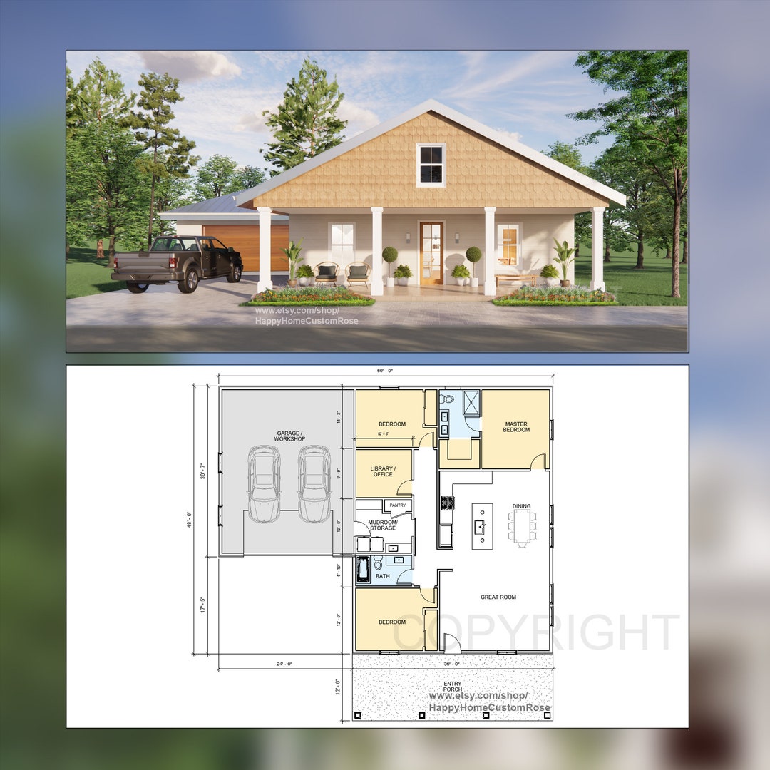 Magnolia Homestead Modern House Open Plan Design 60 X 30 - 3 Bed 2 Bath ...