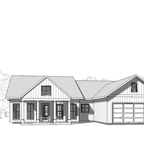 Custom House Design Traditional Craftsman 1860 Square Feet - Etsy