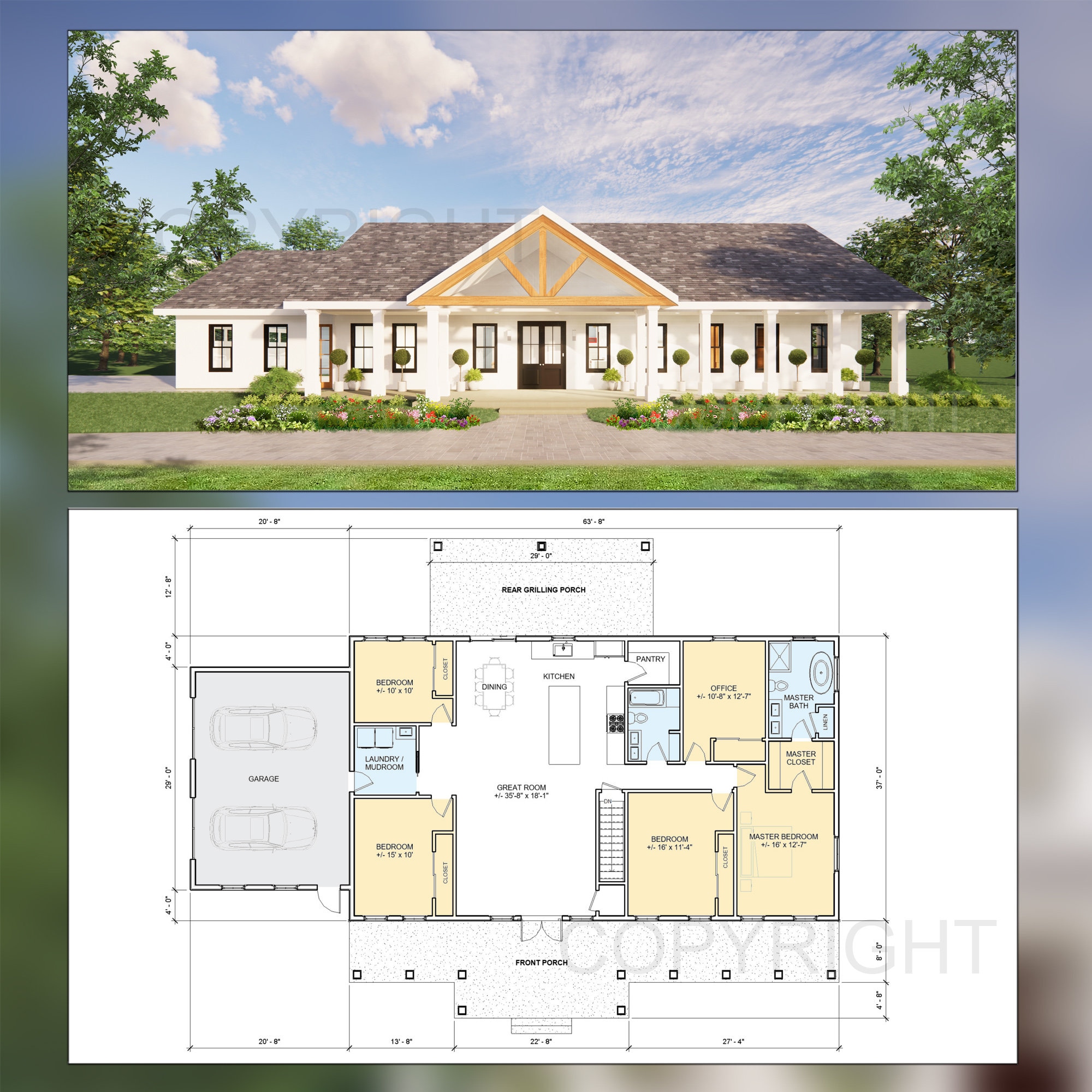 Cedar Springs Barndo House Plan With Basement - 6 Bed 3 Bath - Double ...