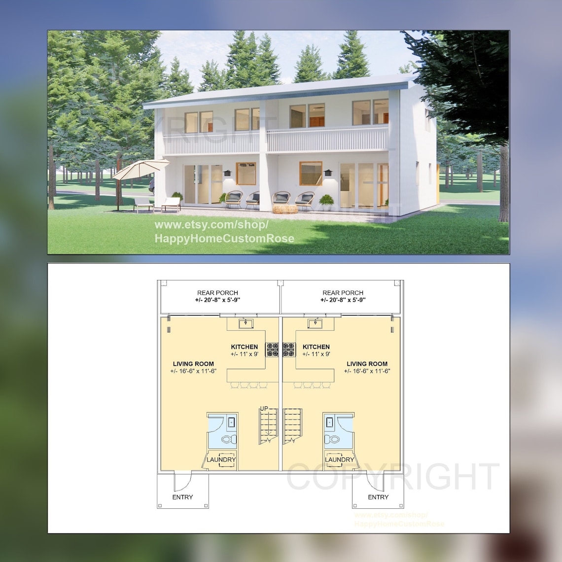 Twin Pines Two Level Duplex Investment Rental Plan - 2 Bed 1 Bath ...
