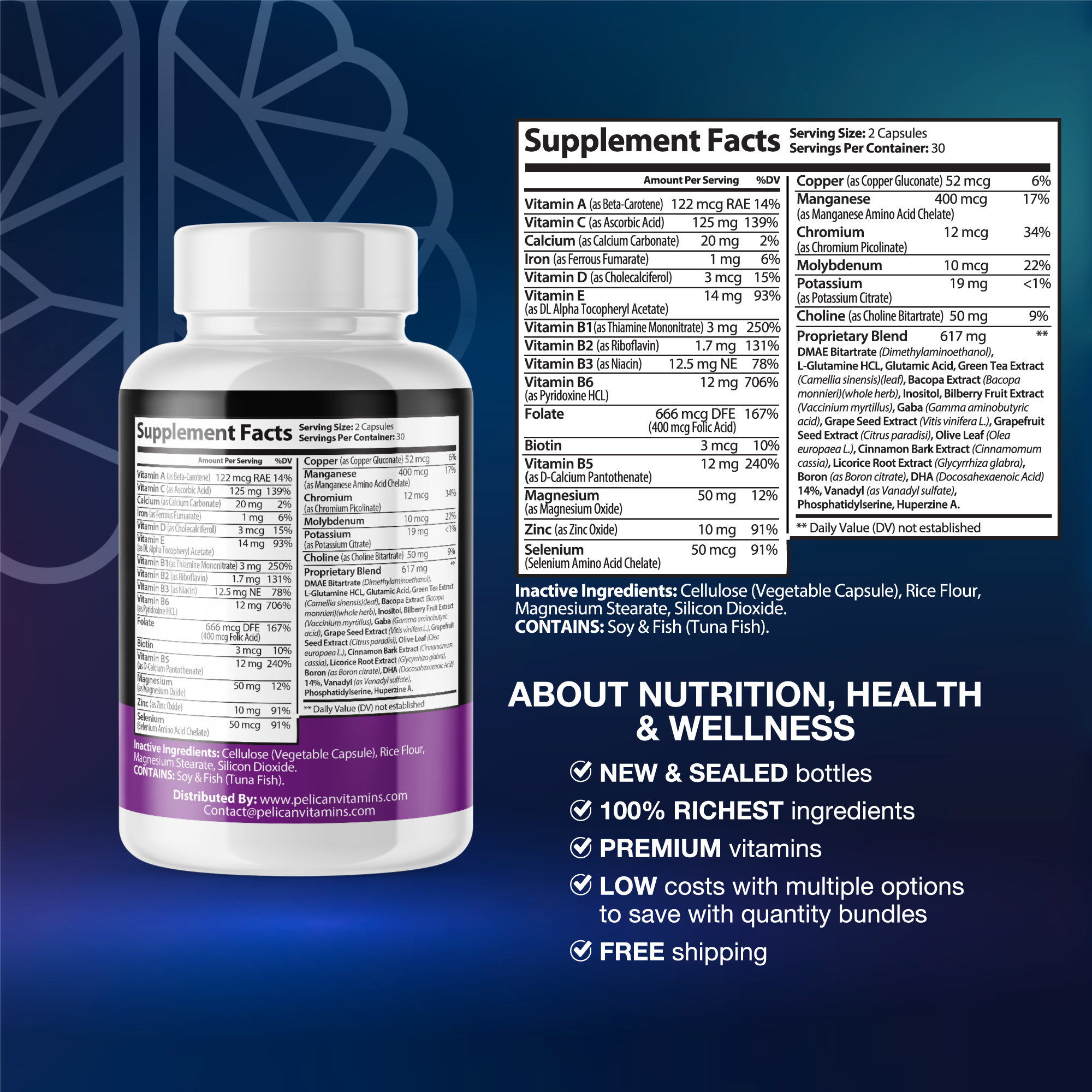 NZT-48 2 Botellas 120 Cápsulas-Dr.Pelican - Etsy España