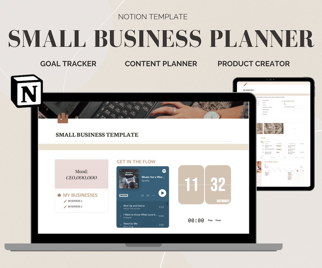 Notion Template for Small Business Notion Dashboard, Notion Planner ...