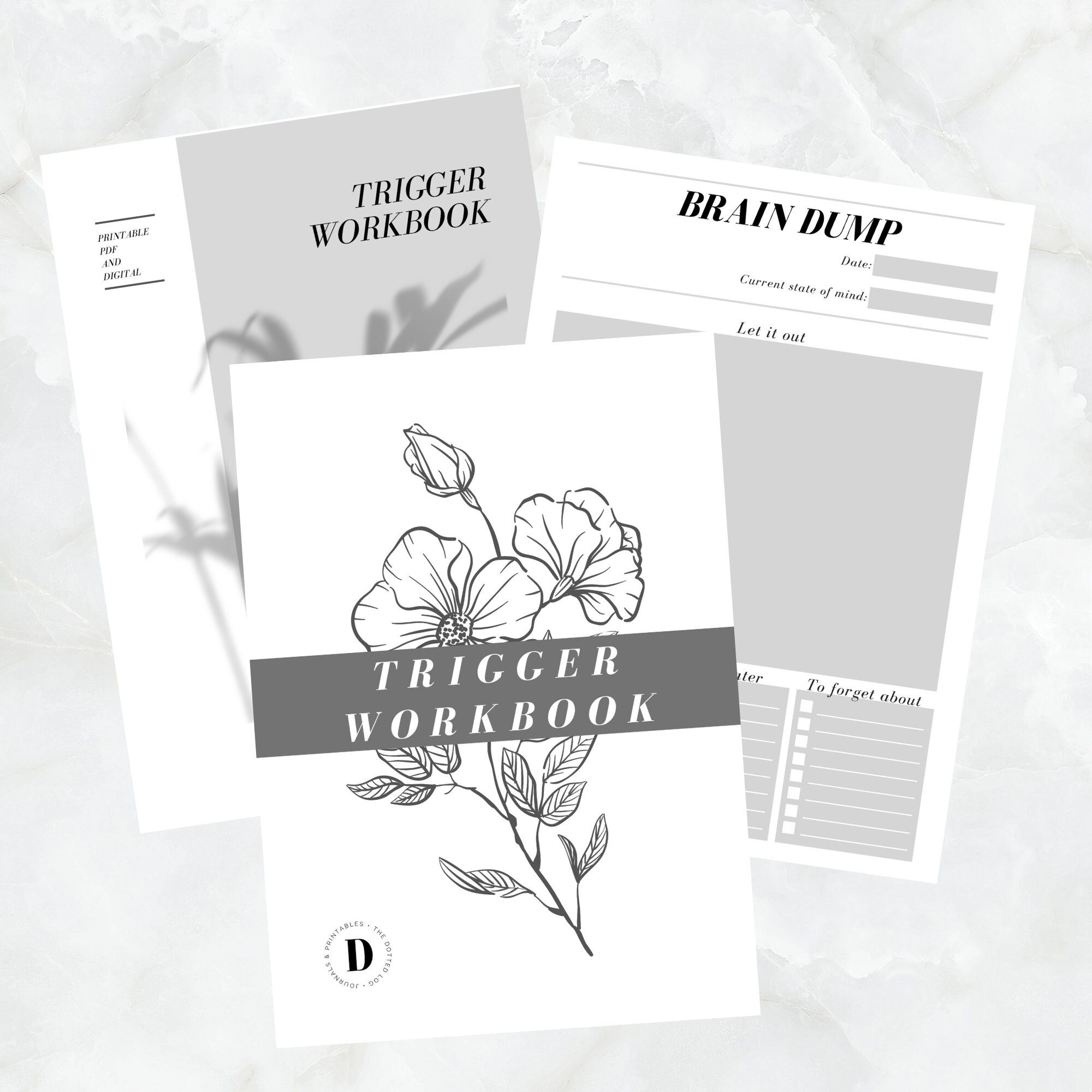 Therapy Trigger Workbook for Anxiety Triggers, Depression Triggers ...