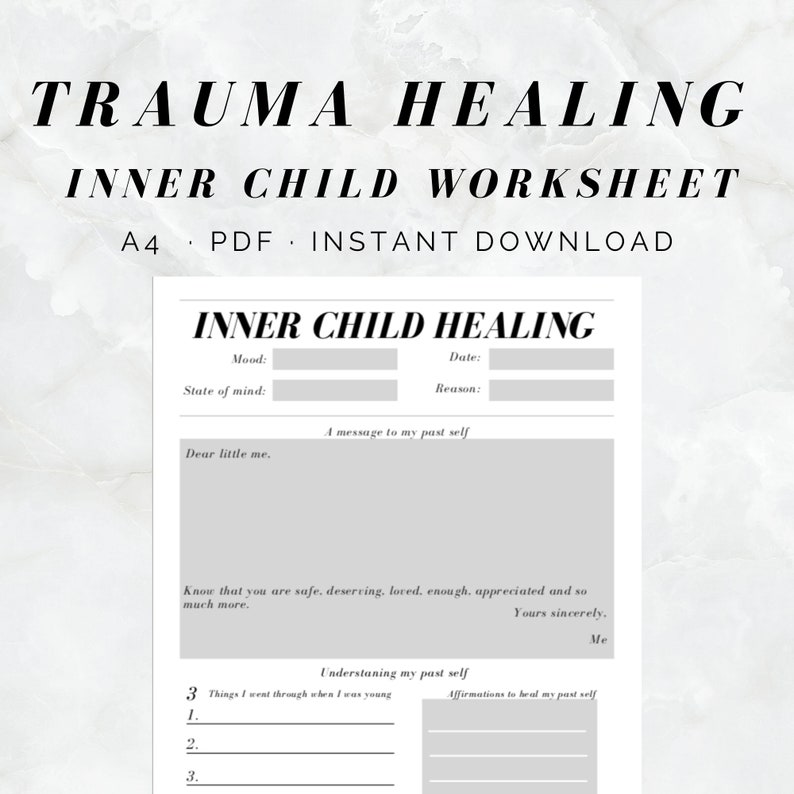 Inner Child Healing Journal Trauma Healing Printable for - Etsy