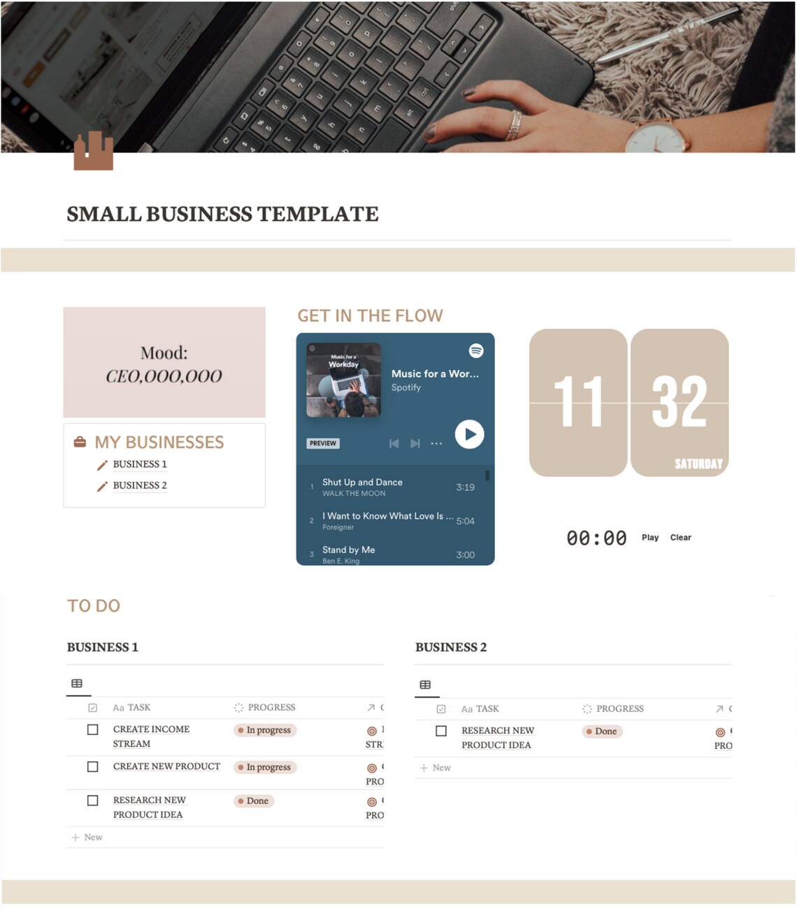 Notion Template for Small Business Notion Dashboard, Notion Planner ...