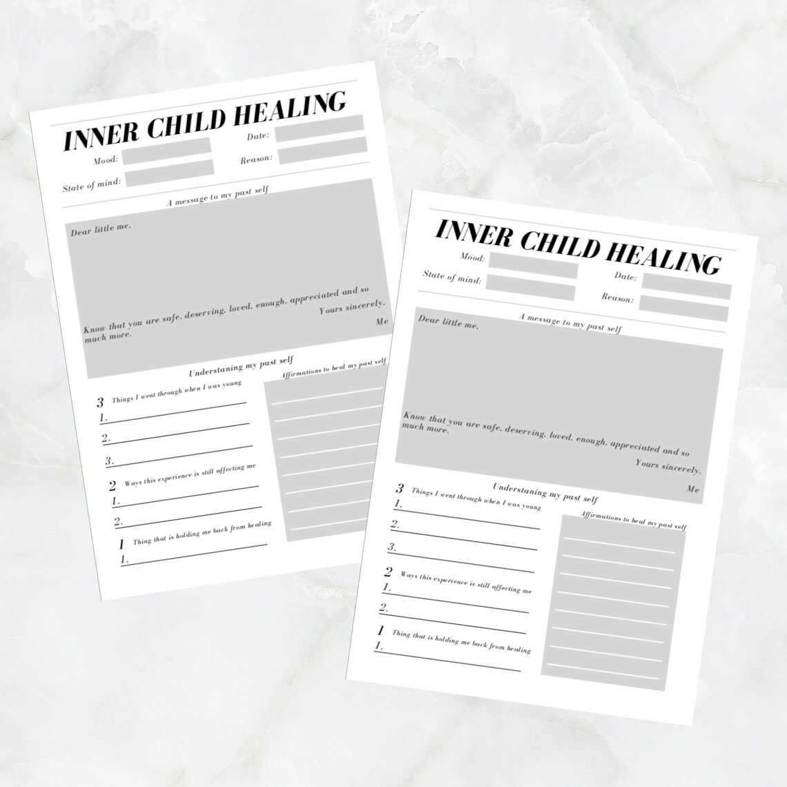 Inner Child Healing Journal Trauma Healing Printable for - Etsy