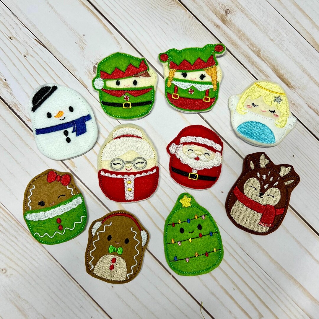 Christmas Squish Finger Puppet Set, Felt Soft Toys for Kids - Etsy