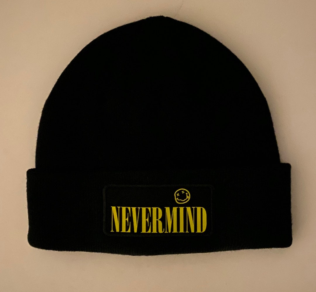 Nevermind Beanie With Patch - Etsy
