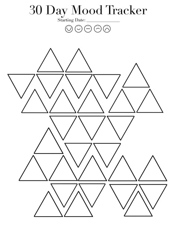 30 Day Mood Tracker triangles | Etsy
