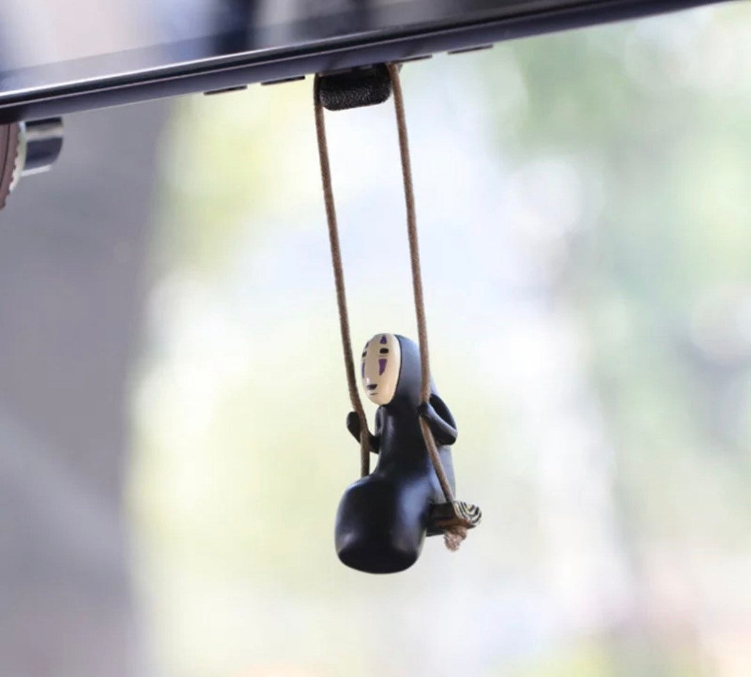 Cute Anime Spirited Away Swinging Faceless Car Pendant Car Accessories ...