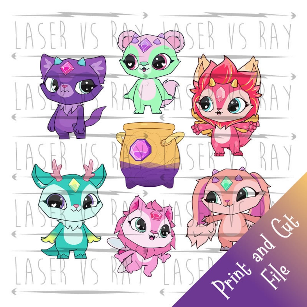 Magic Mixies Sticker Sheet for Cricut Print and Cut *digital PNG File ...