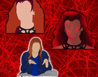 The Scarlet Witch Sticker Wandavision Sticker Wanda Maximoff - Etsy