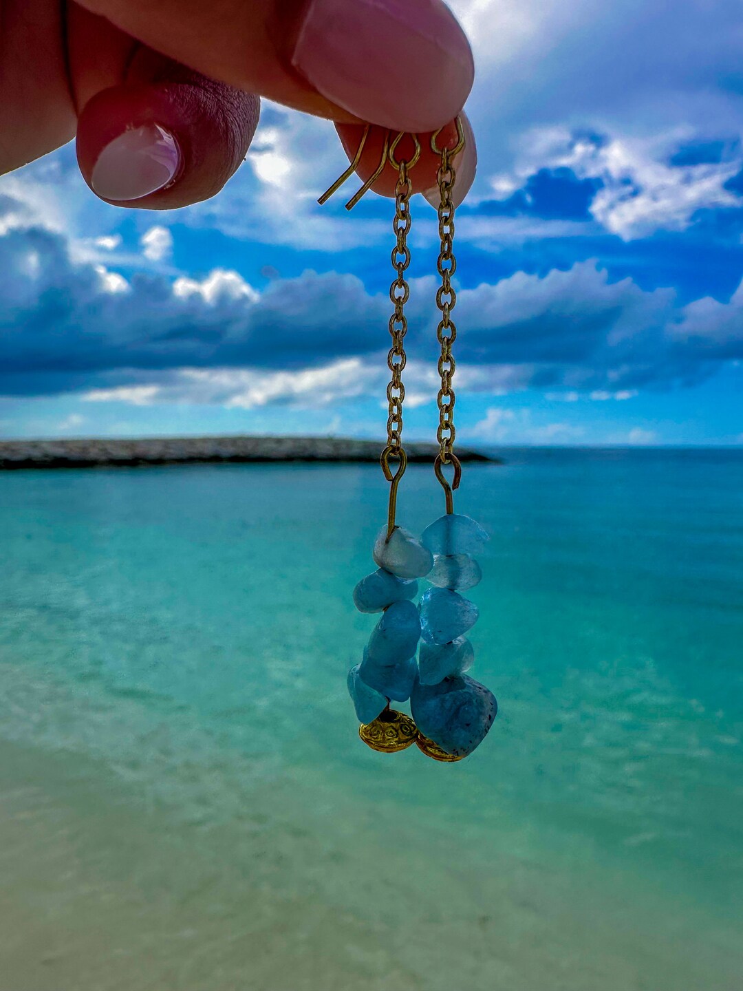 Boucles d'oreilles Asteria Gem argent et or - Etsy France