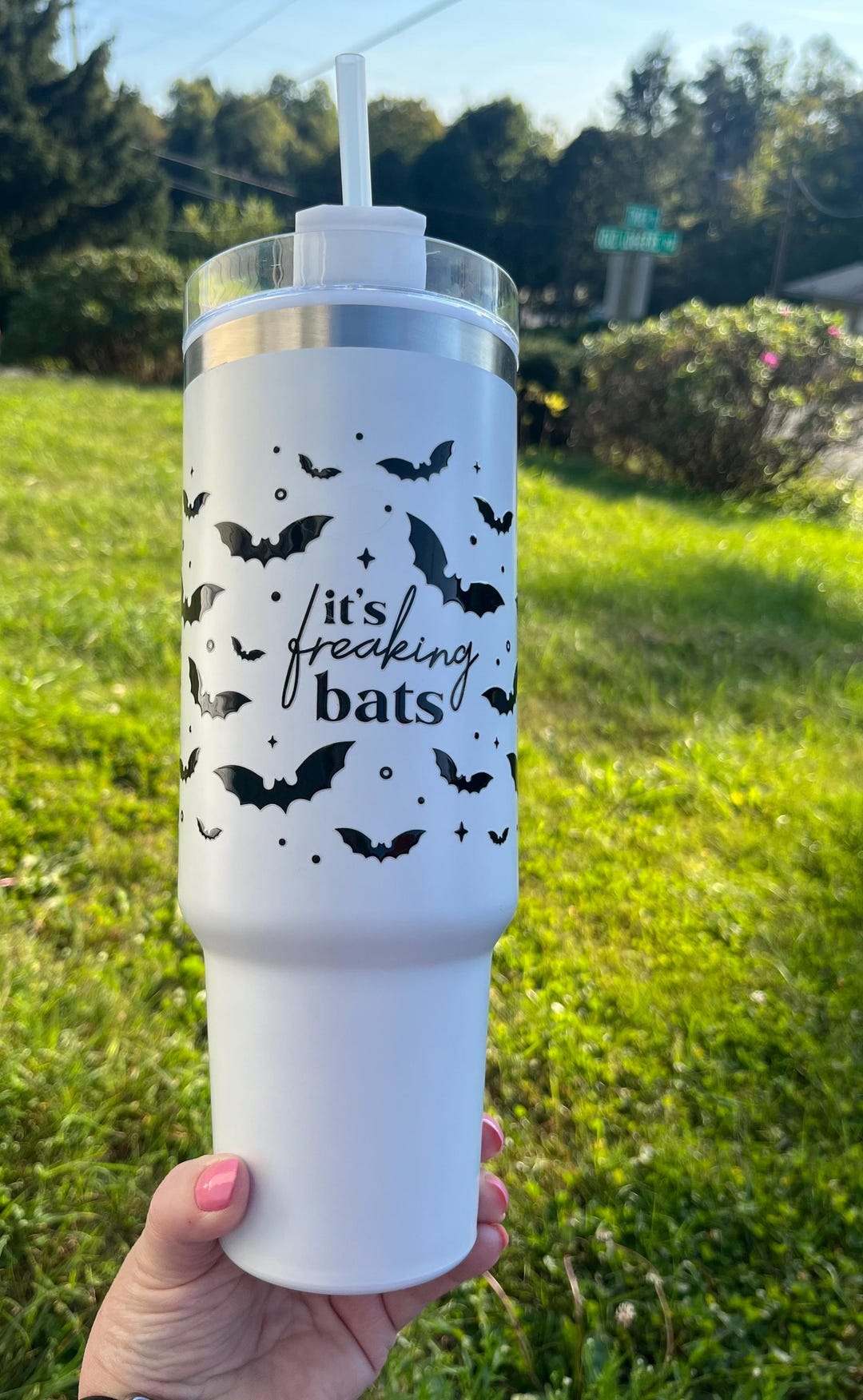 40oz It's Freaking Bats Tumbler | Bat Lovers | Gothic | Halloween ...