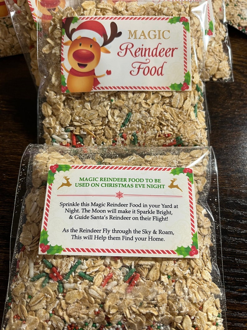 Magic Reindeer Food for Christmas Eve Christmas Eve Tradition Oatmeal ...