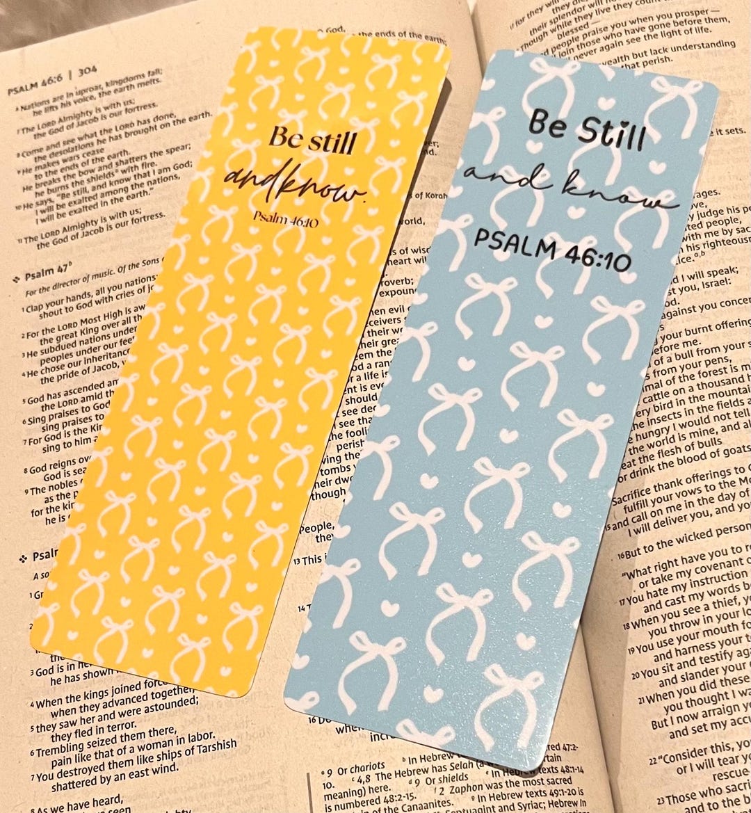 Be Still and Know Bookmarks | Psalm 46:10 Scripture Bookmark | Cozy ...