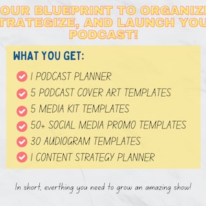 Podcast Template, Podcast Planner, Podcast Launch, Podcast Promotion ...
