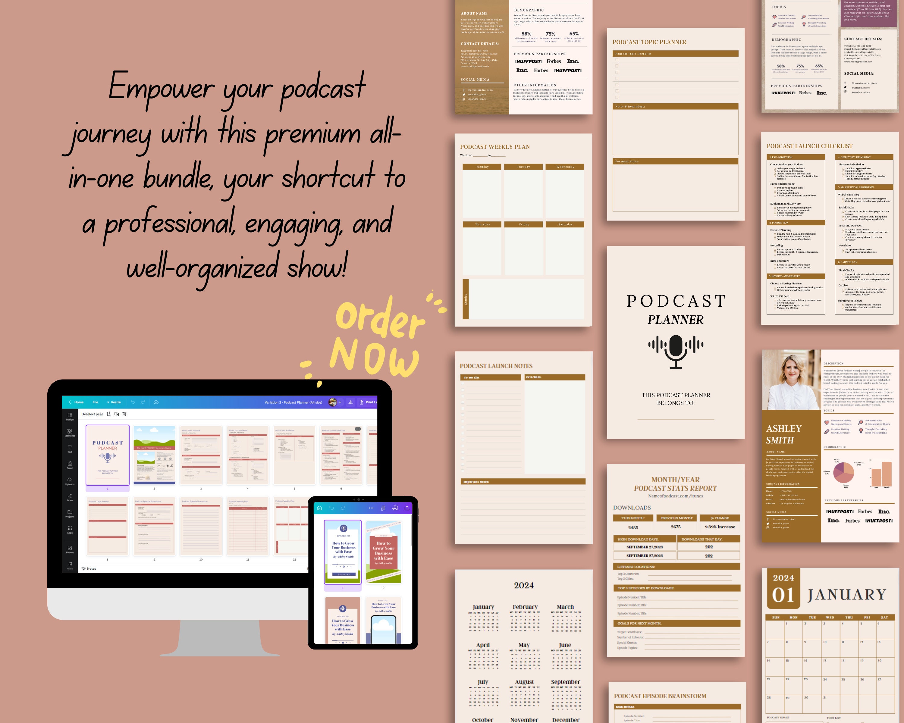 Podcast Planning Template Podcast Branding Podcast Design - Etsy