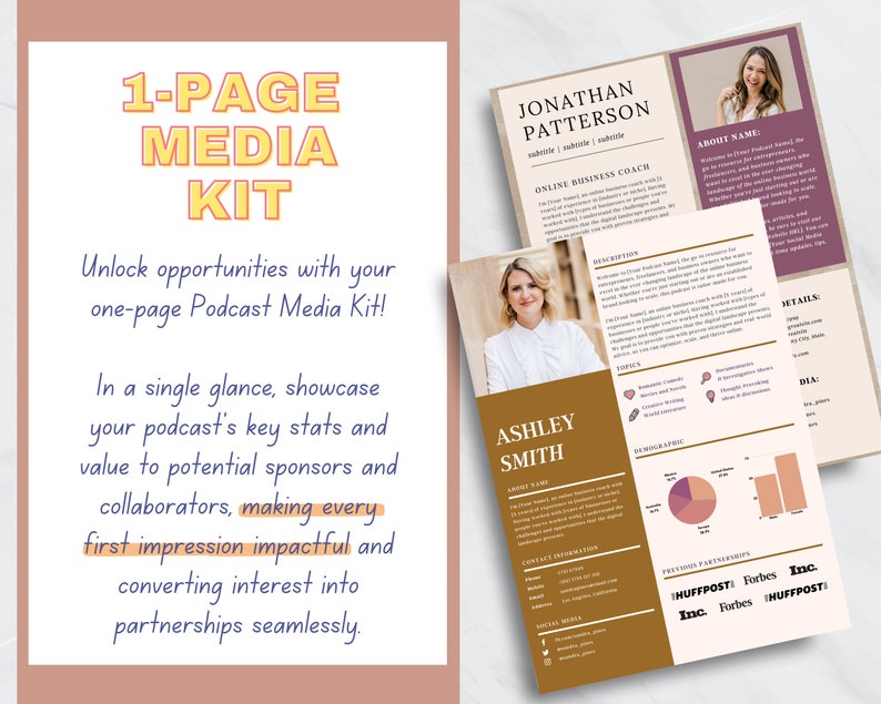 Podcast Planning Template, Podcast Branding, Podcast Design Template ...