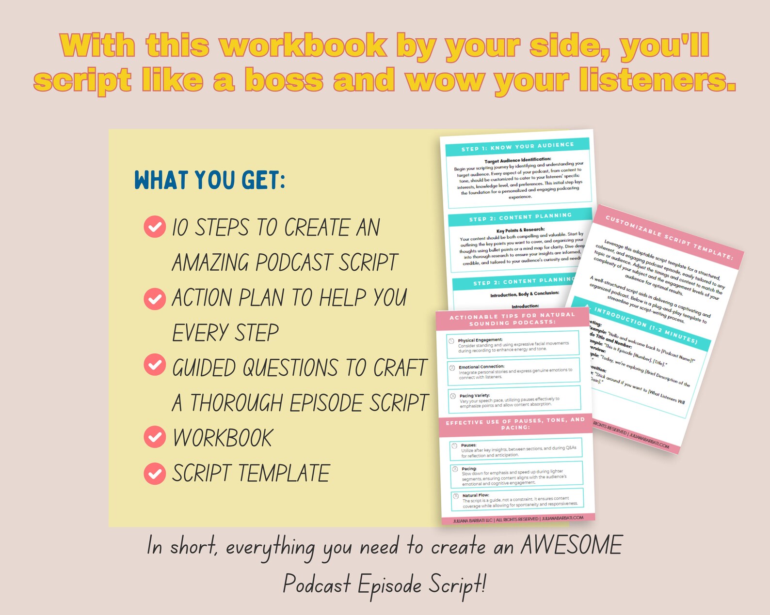 Podcast Script, Podcast Scripting, Podcast Script Template, Podcast ...