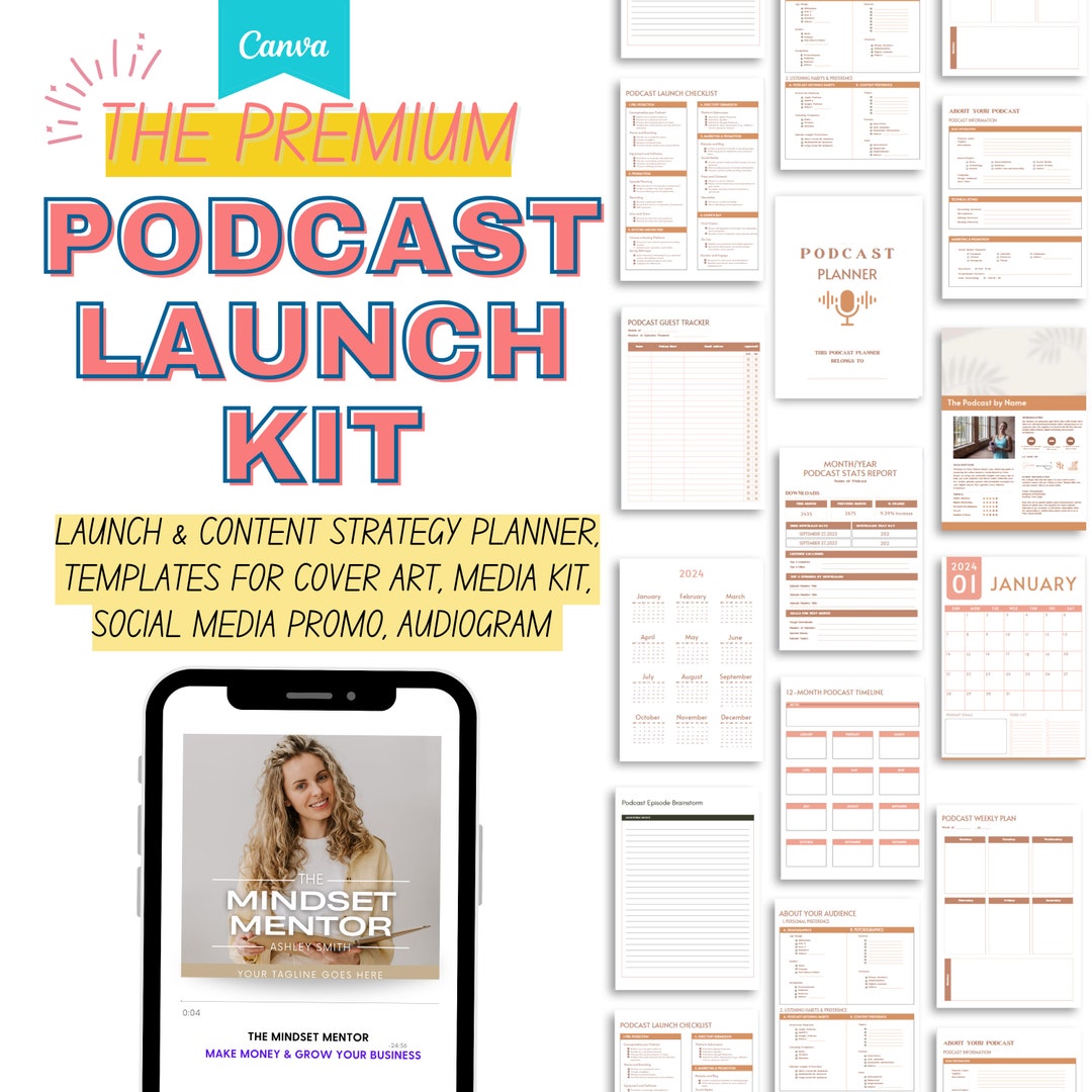 Podcast Cover Art, Podcast Template, Podcast Promotion, Podcast Planner ...