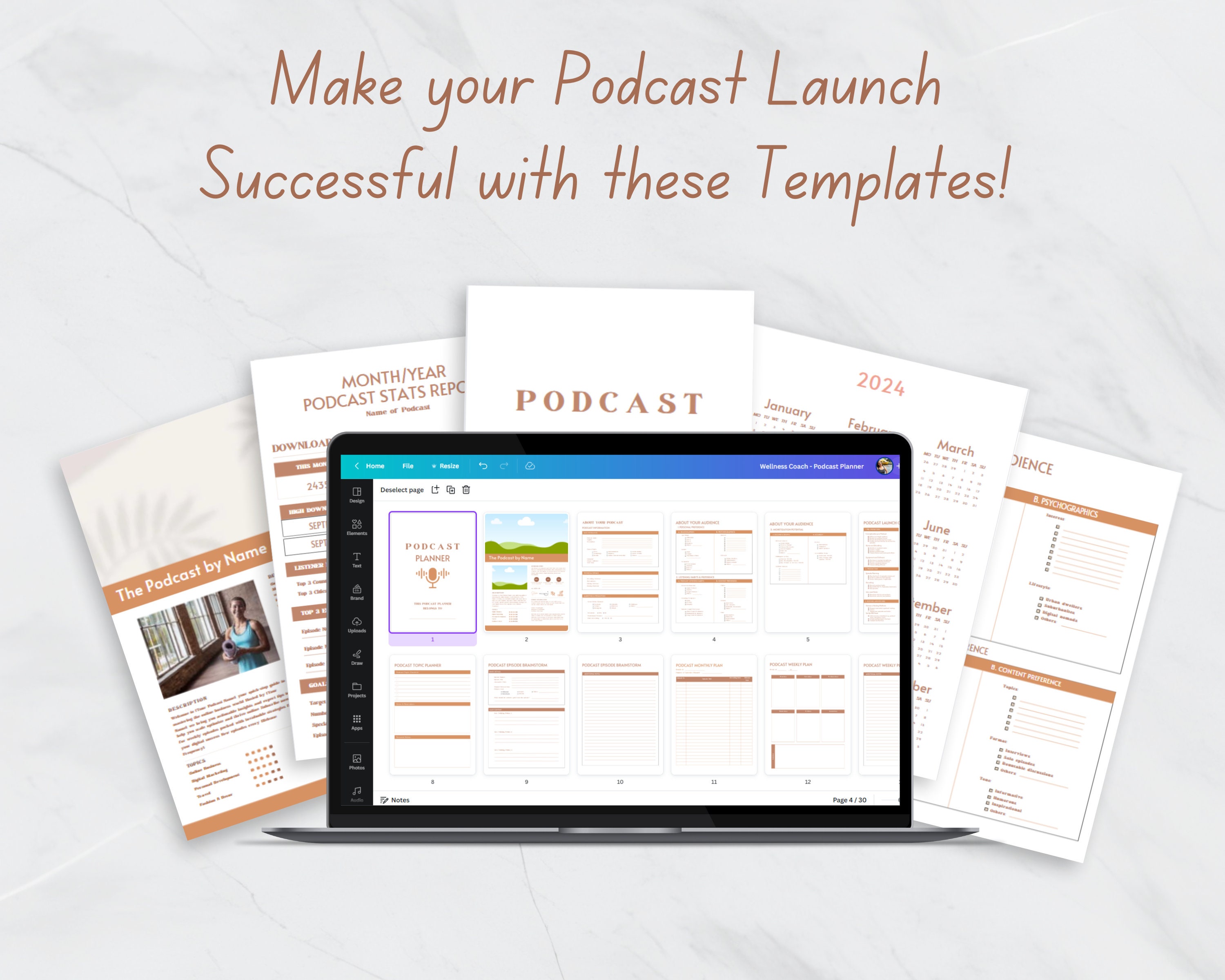 Podcast Cover Art, Podcast Template, Podcast Promotion, Podcast Planner ...